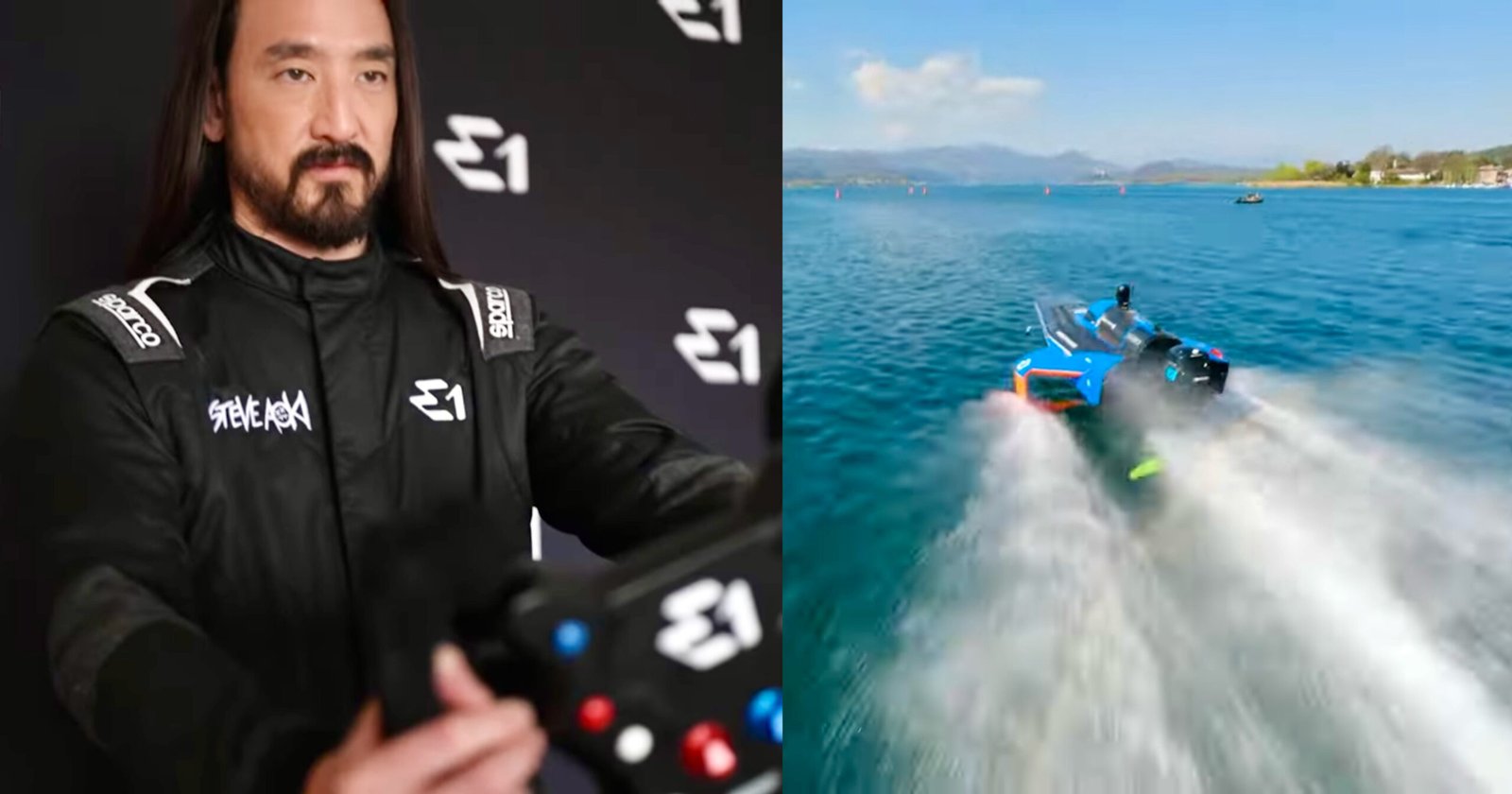Steve Aoki ahora tiene su propio equipo de carreras acuáticas en bote eléctrico. - Majo Montemayor